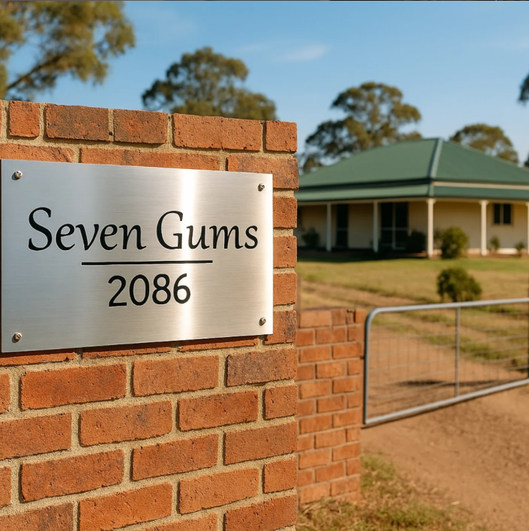 Stainless Steel Address Plate – Bungalow Signs